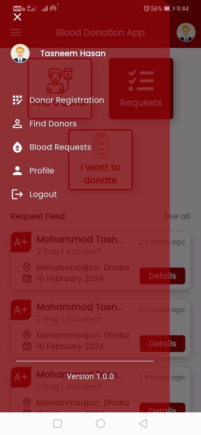 Blood Donation App Ui Kit by tasneem_hasan | CodeCanyon