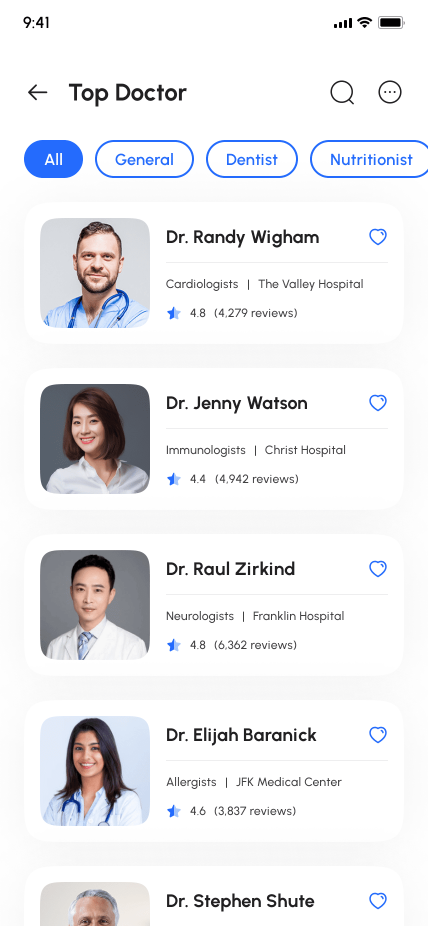Medica - Doctor Appointment & Consultation React Native CLI App Ui Kit ...
