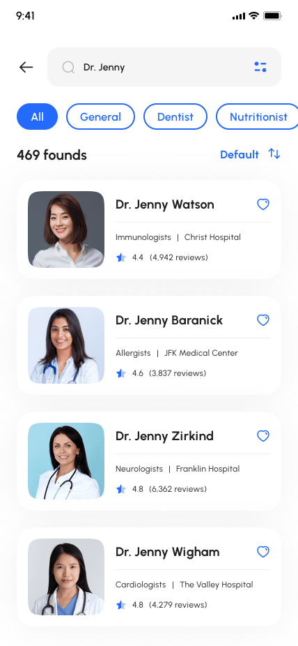 Medica - Doctor Appointment & Consultation React Native CLI App Ui Kit by lalastudio12