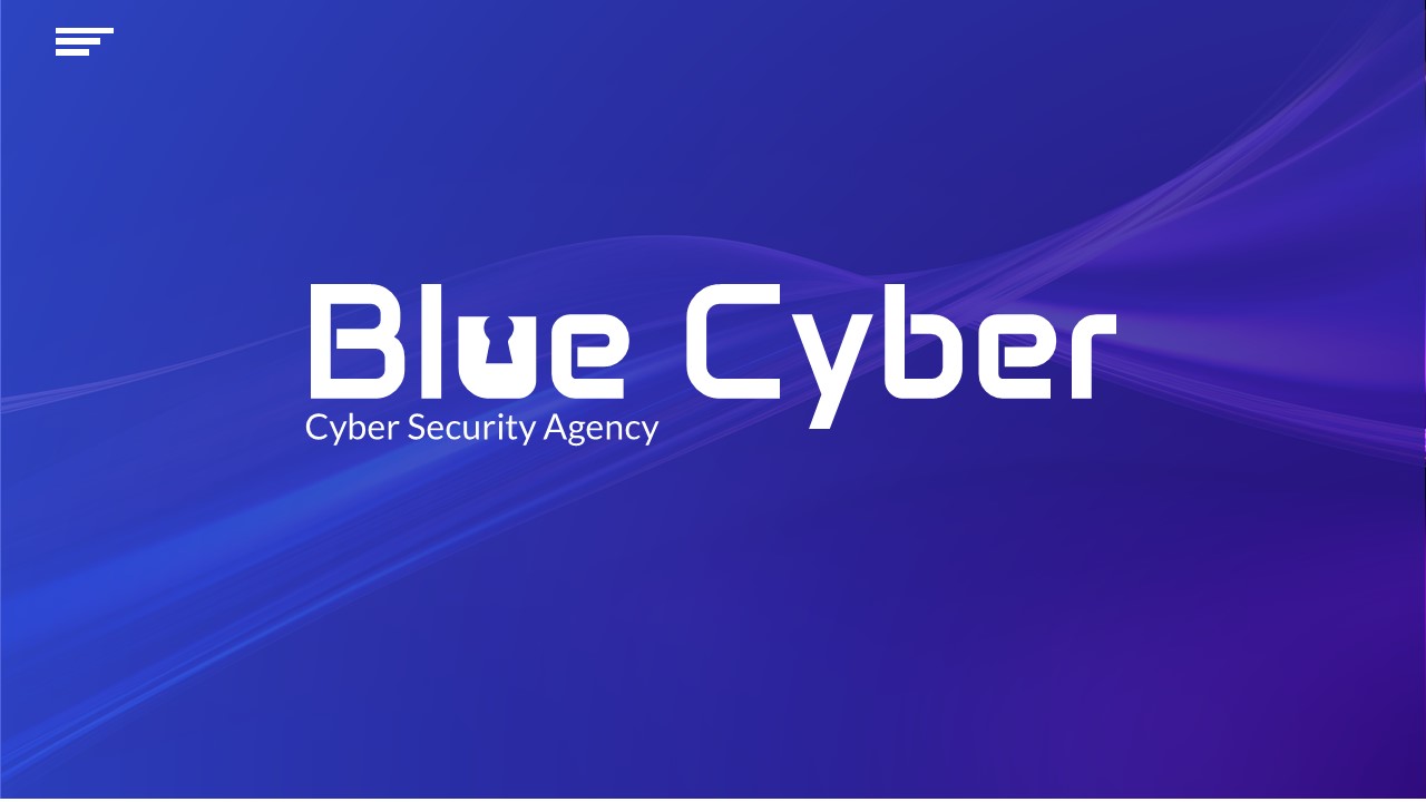 Blue Cyber Security Agency PowerPoint Template, Presentation Templates