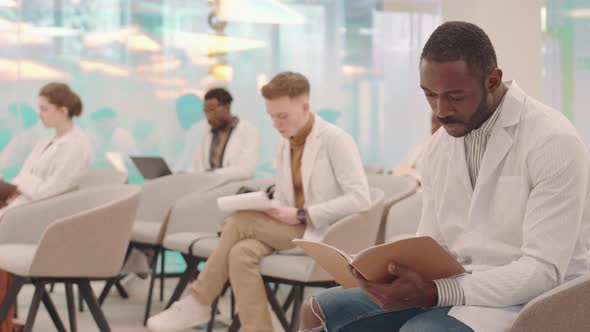 Portrait of Black Male Professor at Medical University, Stock Footage