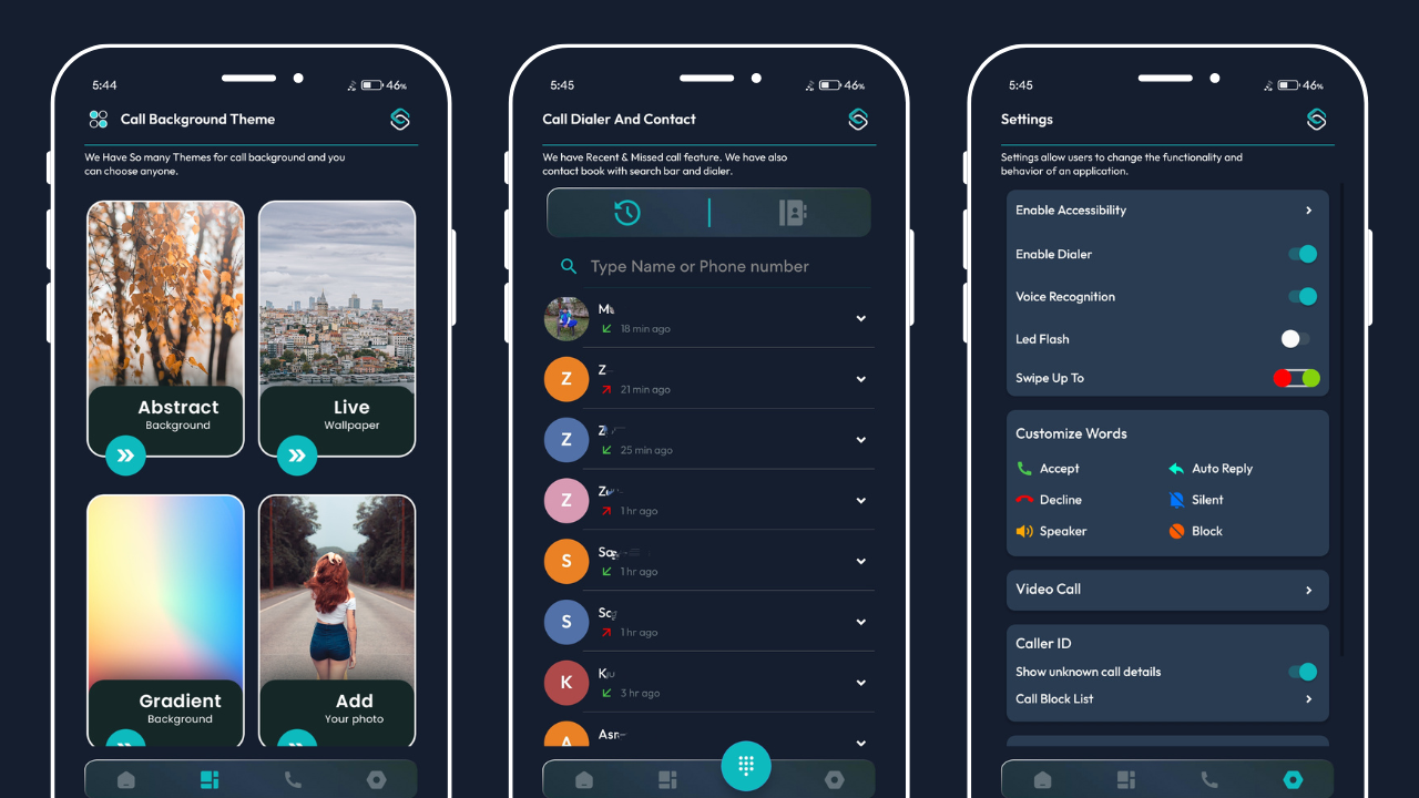 Touchless Phone Dialer Call Logs with AdMob Ads Android by MJAppsStudio