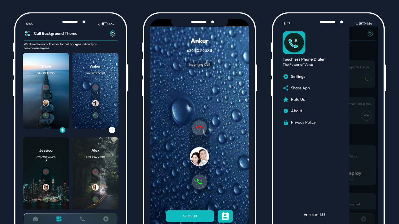 Touchless Phone Dialer Call Logs with AdMob Ads Android by MJAppsStudio