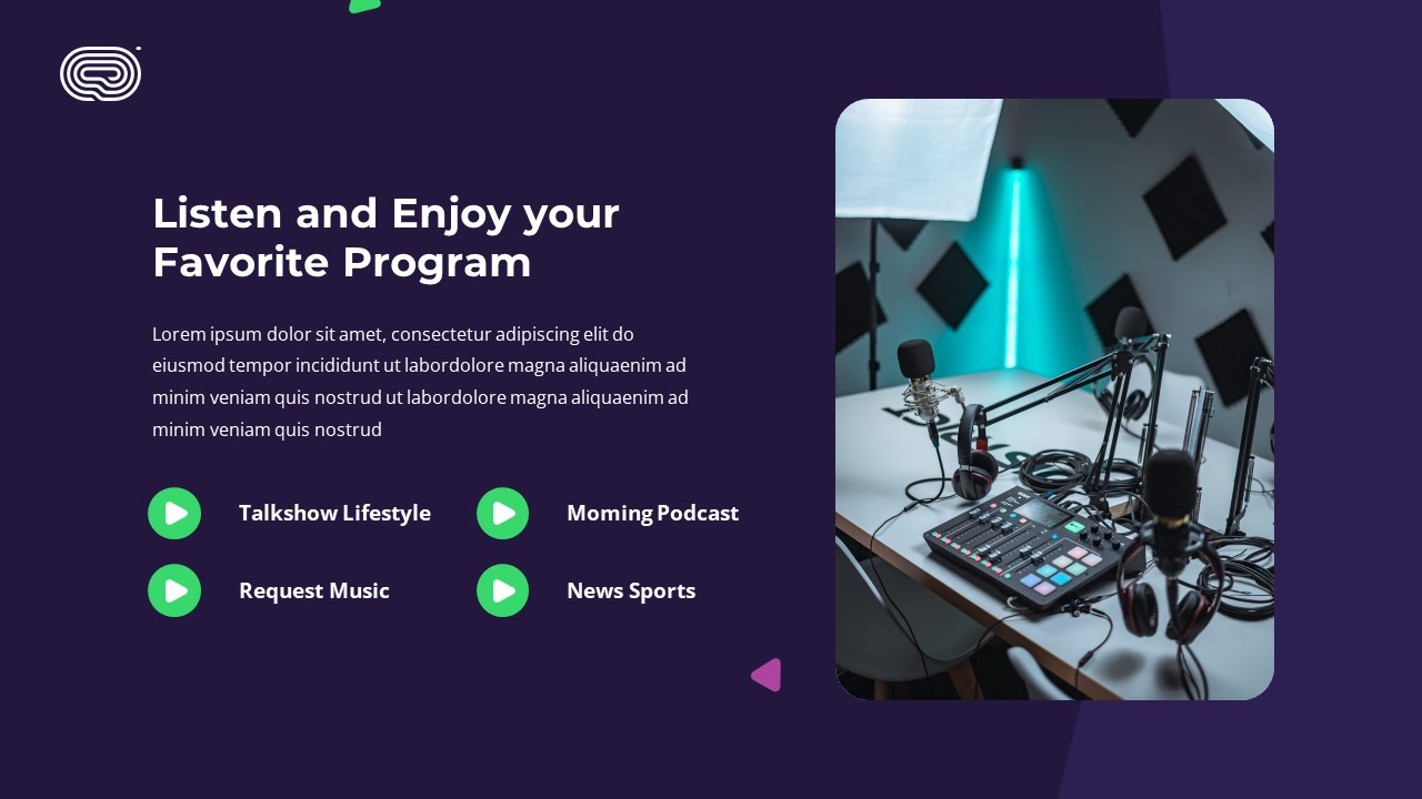 Podtolks - Podcast & Radio Station PowerPoint Template, Presentation ...