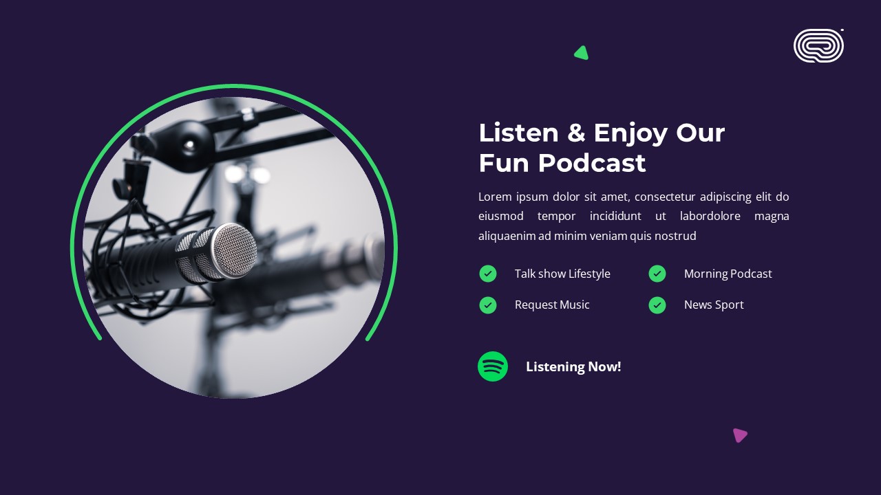 Podtolks - Podcast & Radio Station Google Slides Template, Presentation ...