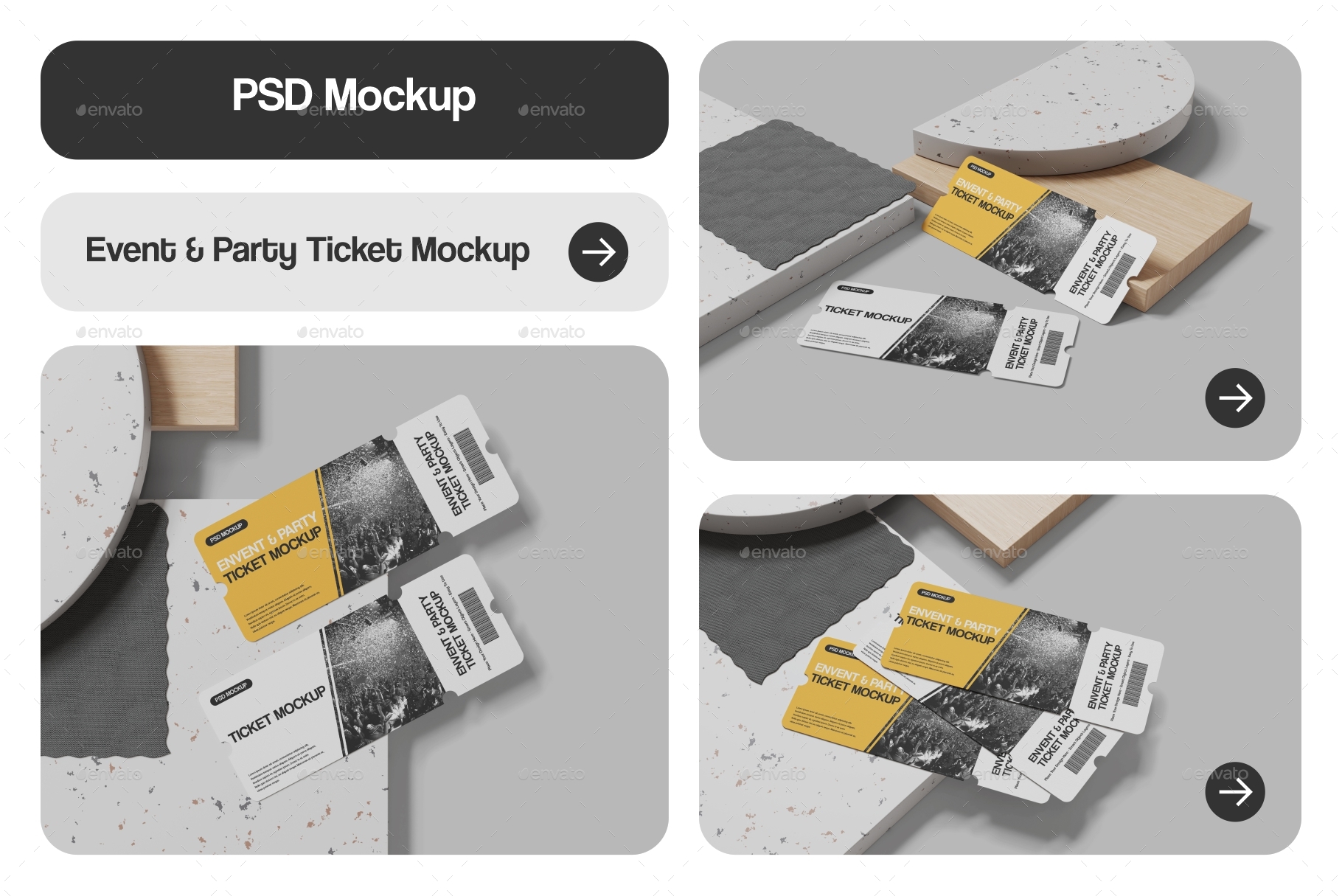 Event Ticket Mockup, Graphics | GraphicRiver