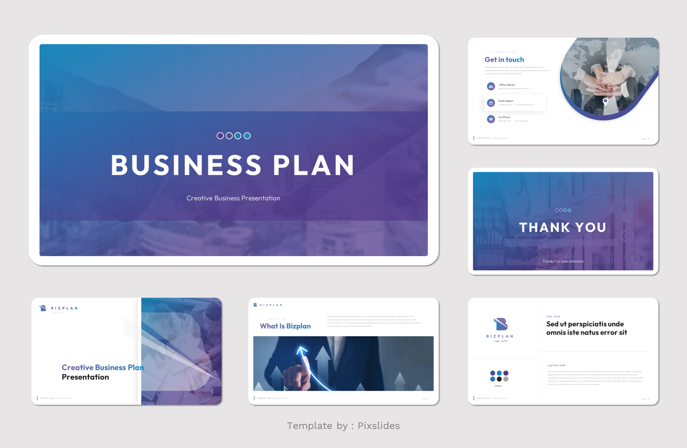 Creative Business Plan Presentation Template, Presentation Templates