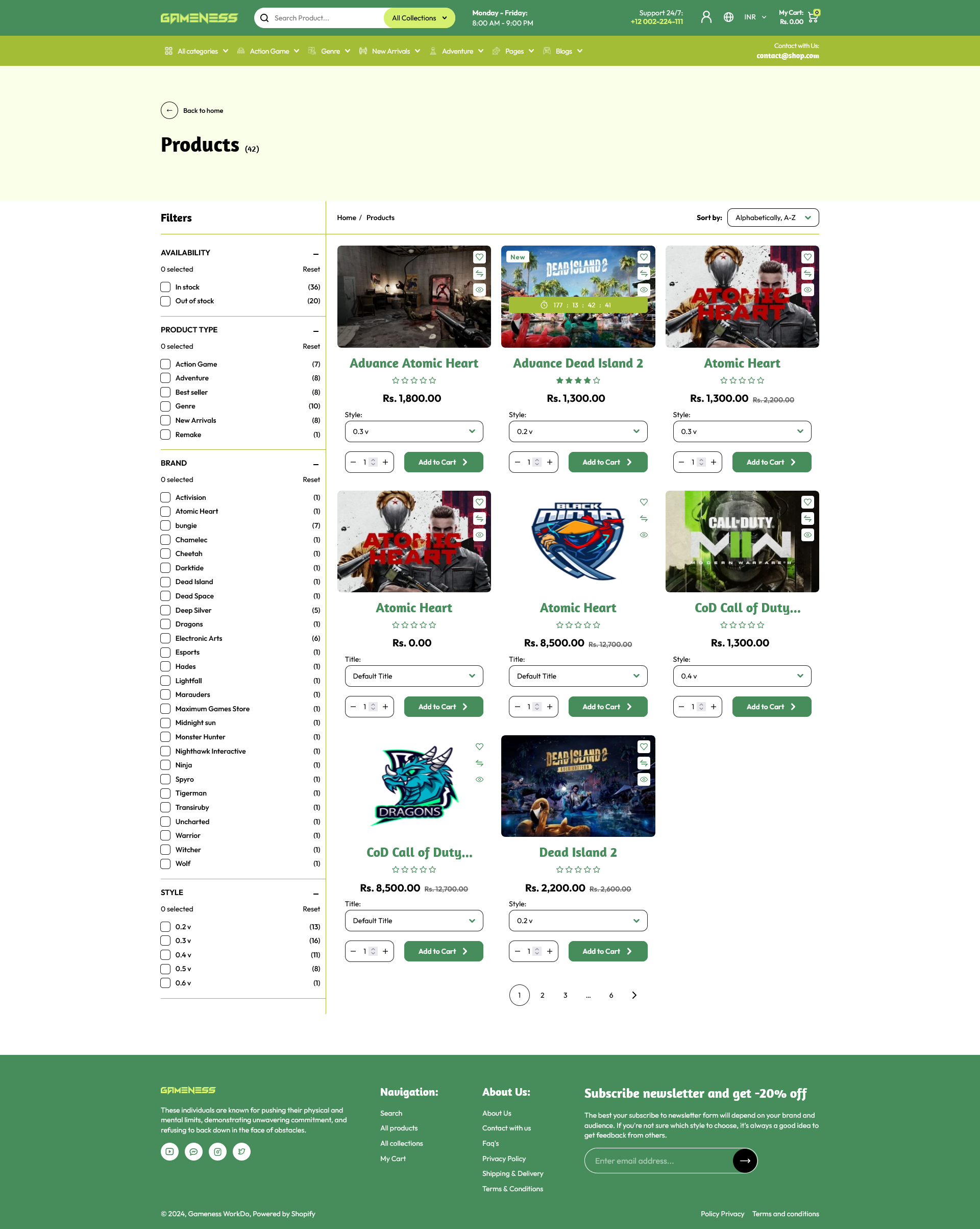 Gameness - Multipurpose Gaming Shopify 2.0 Store by WorkDo | ThemeForest