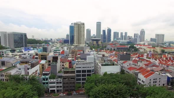 Aerial view of Boat Quay. Singapore, Stock Footage | VideoHive