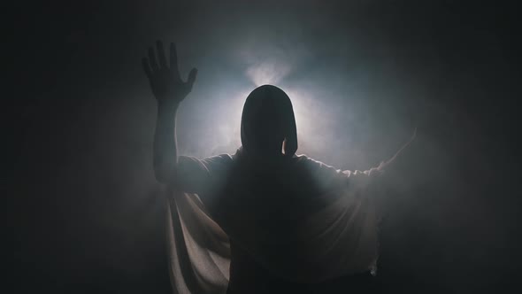 Jesus Christ with Raised Hands, Stock Footage | VideoHive