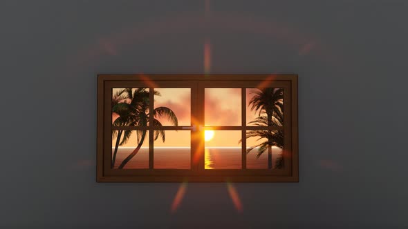 Seascape Through The Opening Window, Motion Graphics | VideoHive