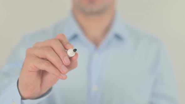 Nope, Man Writing on Transparent Glass Screen, Stock Footage | VideoHive