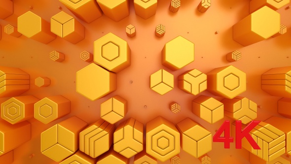 Background of Animated Hexagons, Motion Graphics | VideoHive