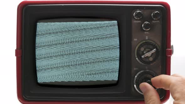 Retro Television with Static on the Screen, Stock Footage | VideoHive