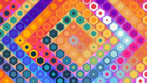 Colourful 6 Side Abstract Background Loop 01, Motion Graphics | VideoHive