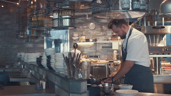 Young cook at work , Stock Footage | VideoHive