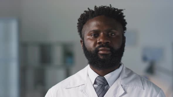 Handsome Black Doctor Portrait, Stock Footage | VideoHive