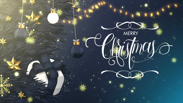 Merry Christmas Loop Background 4K, Motion Graphics | VideoHive