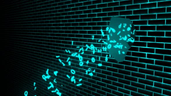 Data Breach Leak Security Concept with Binary Information Flowing ...