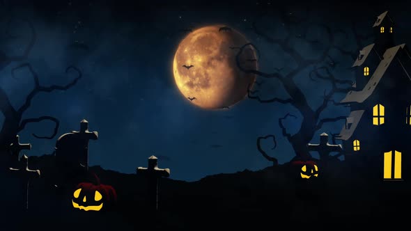 Halloween Animation Background FHD-H005, Motion Graphics | VideoHive