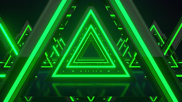 Green neon triangles, Motion Graphics | VideoHive