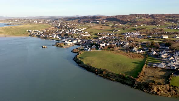 Aerial View of Falcarragh in County Donegal Ireland, Stock Footage