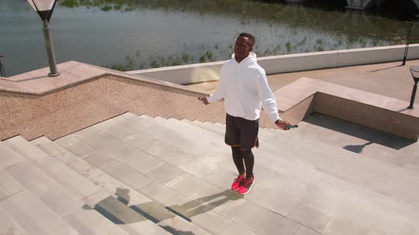 Sequence Of Fitness Woman Skipping Jump Rope, Stock Footage | VideoHive