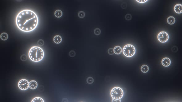 Fly Through Fast Ticking Clocks Run Out of Time Deadline Concept - 4K ...