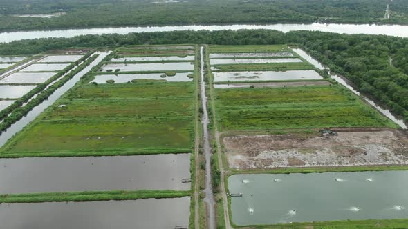 Prawn Fish Farm Aerial, Stock Footage | VideoHive