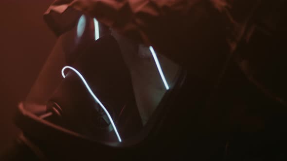 Scary Man with Nuclear Radiation Mask, Stock Footage | VideoHive