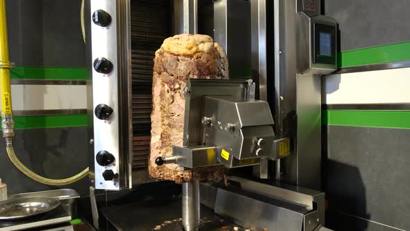 Automatic Meat Doner Slicing Machine, Stock Footage | VideoHive