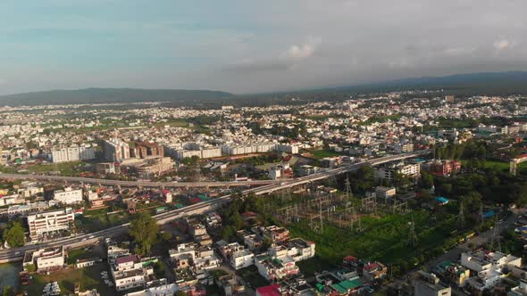Aerial View Of Dehradun City Uttarakhand, Indian City Drone Shot ...