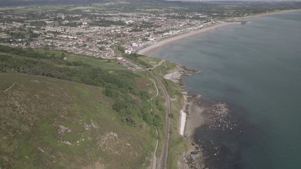 Bird's Eye View Of Bray Head Mountain And Bray Town County In Wicklow ...