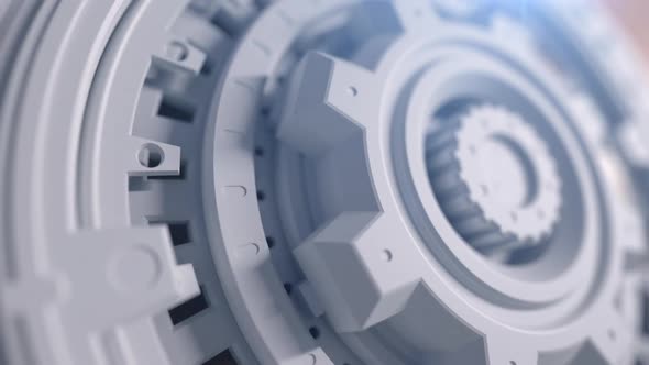 The mechanical process of multiple mechanical parts, Motion Graphics