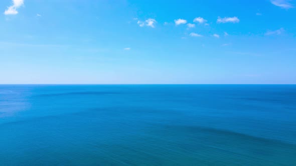 aerial view sea horizon as far as the eye can see One part sky, one ...