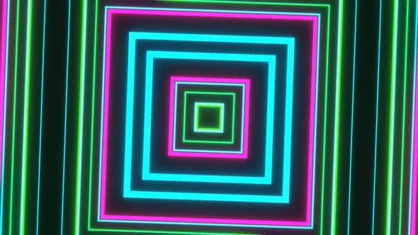 Move towards rotating colored squares 02, Motion Graphics | VideoHive