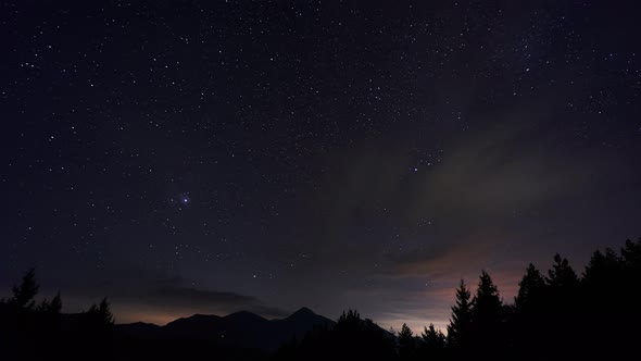 Starry sky with the Milky Way, Fast moving stars, Stock Footage | VideoHive
