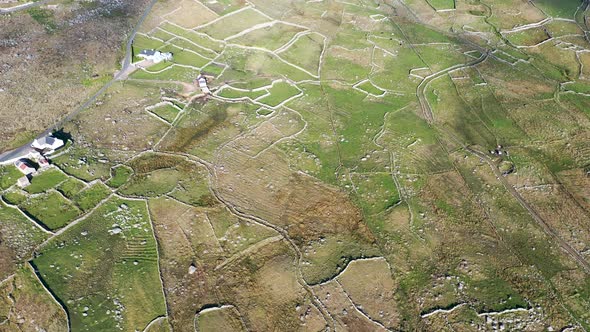Aerial View of the Beautiful Coastline of Gweedore County Donegal ...