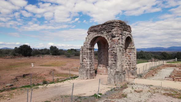 Aerial View of the Roman Ruins of Caparra in Extremadura Spain, Stock ...