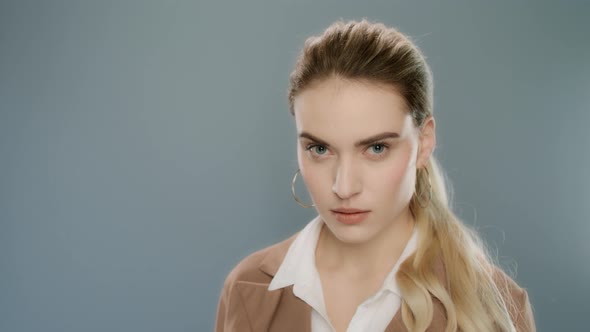 Suspicious Woman Face. Close Up of Business Woman Looking Distrusting ...