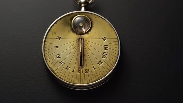 Sundown Antique Clock Shows Time, Stock Footage | VideoHive