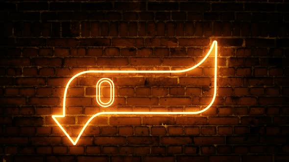 Glowing Neon Yellow Open Sign Arrow, Motion Graphics | VideoHive