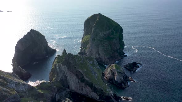 Flying Around the Top of Tormore Island By Port Between Ardara and ...