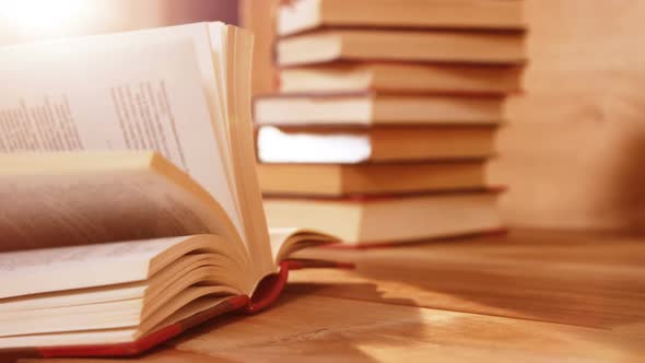 Close-up of a book pages flipping, Stock Footage | VideoHive