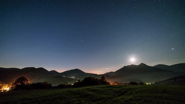 Starry Night Sky Rural Countryside, Stock Footage | VideoHive
