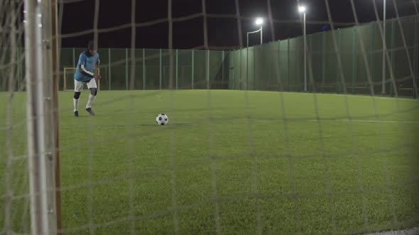 Man Scoring Goal on Soccer Training, Stock Footage | VideoHive