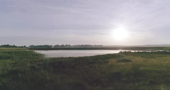 Flying over a secluded natural dam, Stock Footage | VideoHive
