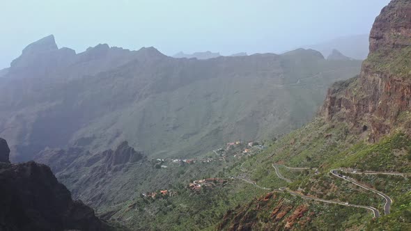 Road to Masca town in the mountains,Tenerife,Canary Islands,Spain ...
