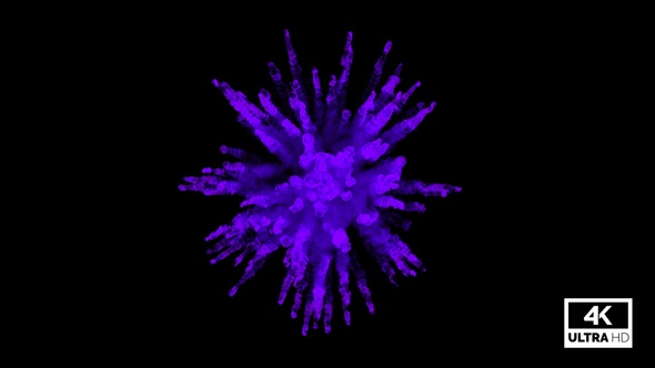 Purple Smoke Blast With Sparks Top View by moonon | VideoHive