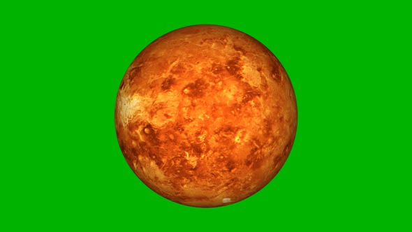 3d Realistic Venus Planet Green Background, Motion Graphics | VideoHive